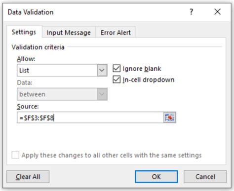 dynamic data validation in excel the marquee group