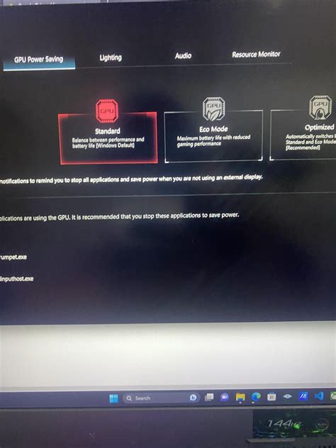i can seem to get the ultimate mode for the gpu on it sometimes comes