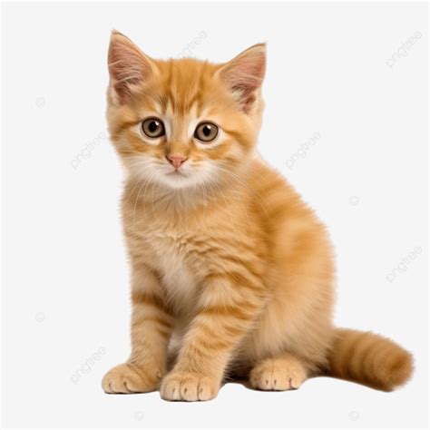 귀여운 작은 오렌지 고양이 귀여운 키티 동물 고양이 꼬리 PNG 일러스트 및 이미지 에 대한 무료 다운로드 Pngtree