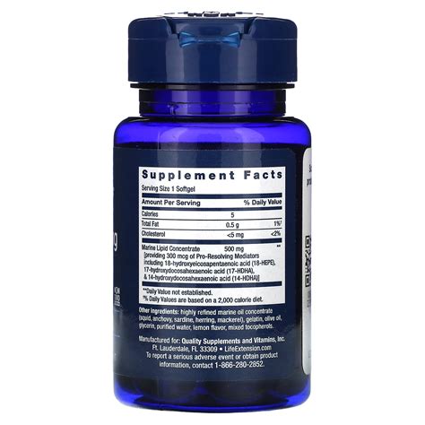 Life Extension Pro Resolving Mediators 30 Softgels