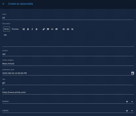 Error Upon Creation Of Media Content Or Network Traffic Type