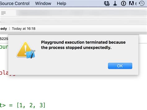 解決Playground execution terminated because the process stopped unexpectedlyが出た時の対処法 卵は世界である