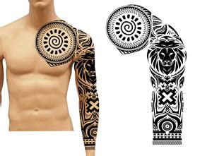 African Full Sleeve Tattoo