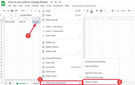 Google Sheets How To Lock Cells