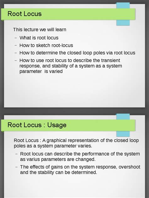 Root Locus Notes Pdf Applied Mathematics Systems Theory
