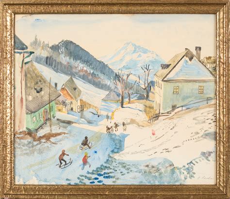 Unknown Artist Mixed Media Signed O Lemke Bukowskis