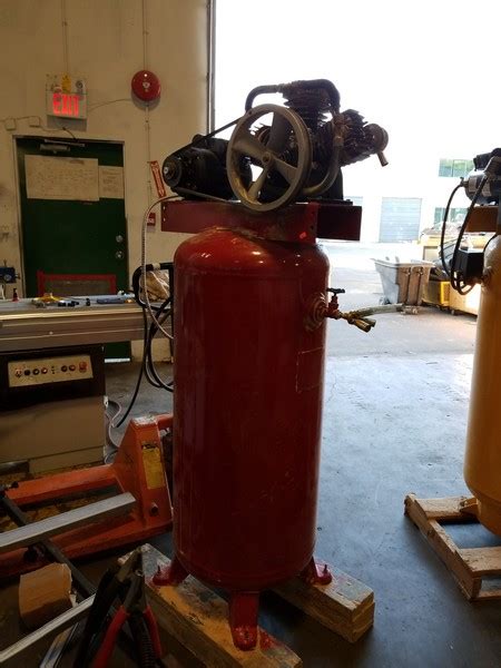 Used Snap On 185 Acpm 100psi 5hp 3 Head Vertical Tank Air Compressor