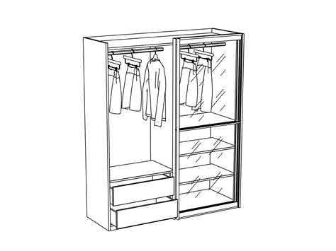 Шкаф рисунок карандашом 64 фото