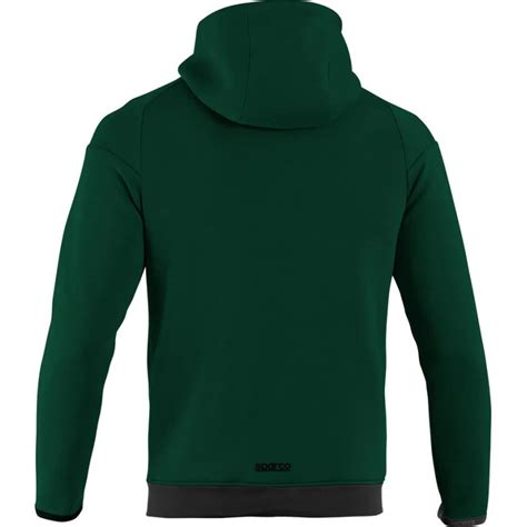 2026 Sparco Hooded Full Zip Sweatshirt Color Green Suit Size Xs