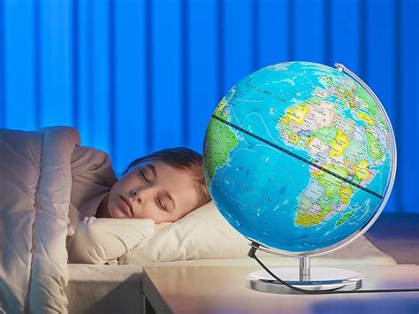 Waldauge 13 World Globe With Stand Illuminated Educational Globes With Hd Printed