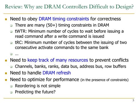 Ppt Scalable Many Core Memory Systems Lecture 2 Topic 1 Dram Basics