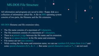 The MS DOS File System Pptx