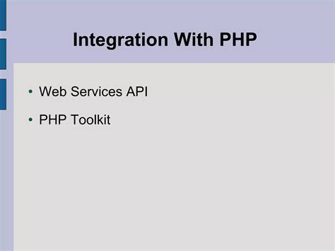 Salesforce Integration With Php Ppt