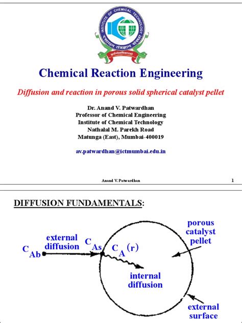 Avp Diffusion And Reaction In Porous Solid Spherical Catalyst Pellet Pdf Diffusion Sphere