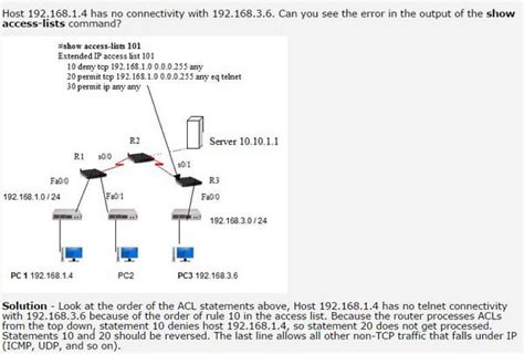 Acl And Layer 1 Issues Troubleshooting Tips