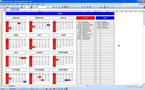 Download A Calendar Template For Excel Event Calendar Template Excel Calendar Template Excel