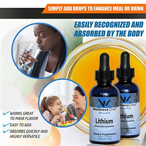 Lithium Supplements Ionic Lithium Chloride Liquid Mineral Drops Stay Calm And Focused 100