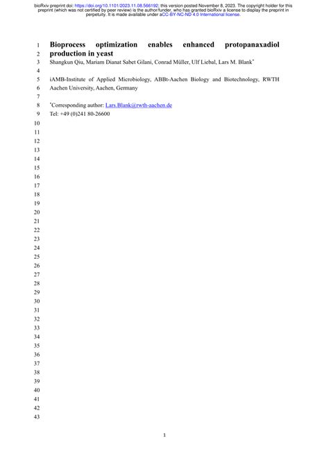 Pdf Bioprocess Optimization Enables Enhanced Protopanaxadiol Production In Yeast