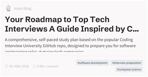 Your Roadmap To Top Tech Interviews A Guide Inspired By Coding