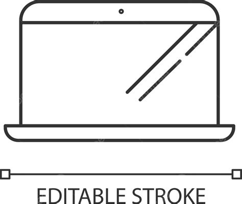 laptop linear icon desktop online linear vector desktop online