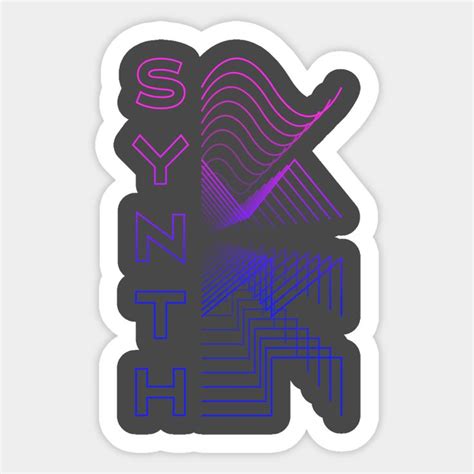 Synth Waveform Audio Analog Design Modular T Sticker