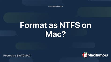 format as ntfs on mac macrumors forums