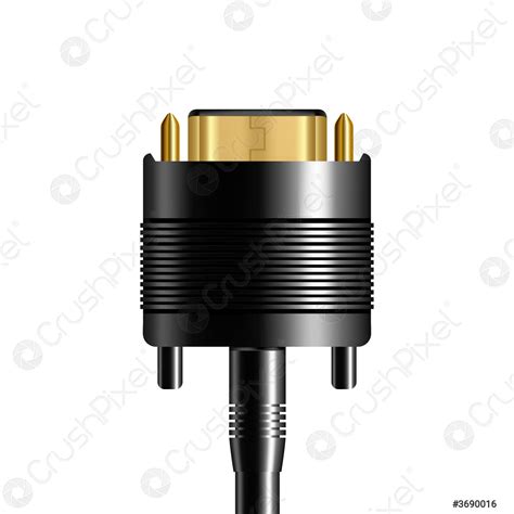 Realistic Dvi Plug Computer To Monitor Vector Stock Vector 3690016 Crushpixel