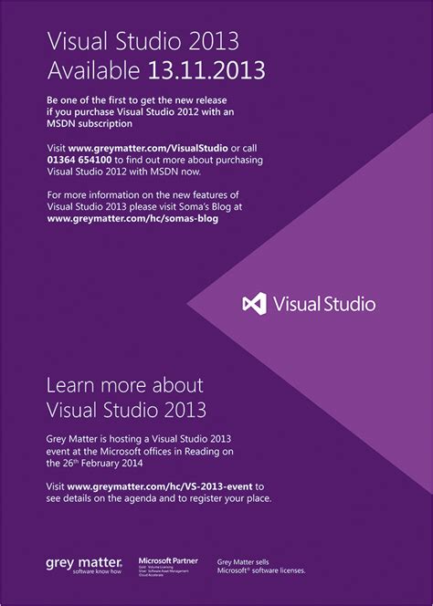 Visual Studio Marketing Campaign Grey Matter On Behance