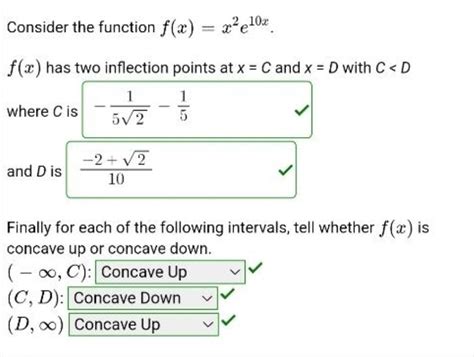 solved consider the function f x x2e10x f x has two
