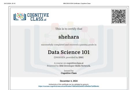 Shehara Suwandarathne On Linkedin Datascience Lifelonglearning Certification Cognitiveclass