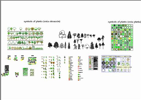 Detalle De Plantación De Arbustos Dwg Arboles Tropicales En Autocad