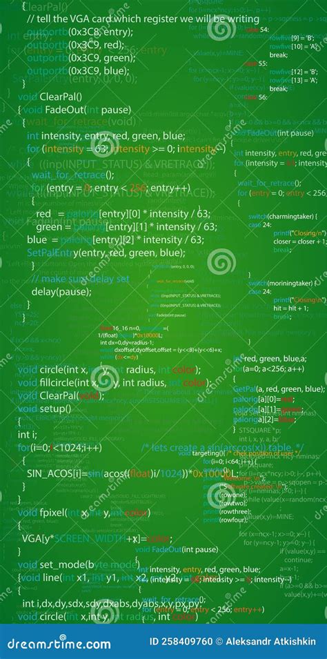 Program Script Code Stock Vector Illustration Of Stream 258409760
