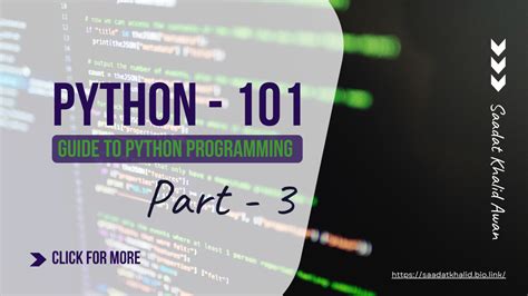 python 101 series part 3 — guide to python programming