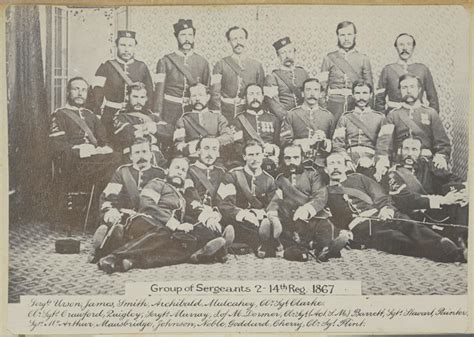 Group Of Sergeants 2 14th Reg 1867 Sergts Urson James Smith