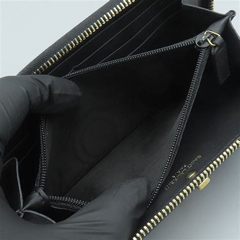 생로랑 로고 장식 지퍼 장지갑 럭셔리바이 중고명품