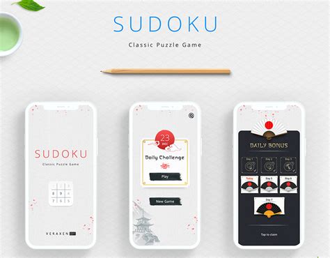 sudoku — classic puzzle game on behance