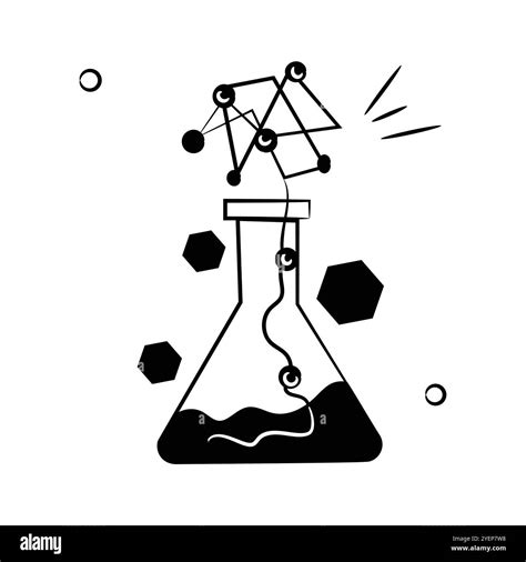 A Beaker With Connected Nodes Representing Ai Role In Scientific