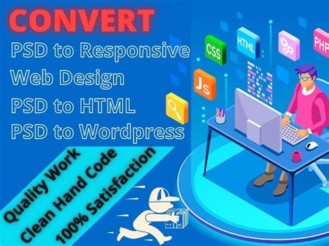 I Will Doconvert Psd To Responsive Web Design Using Html Css
