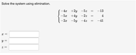 solved solve the system using elimination