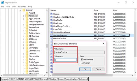 disable drop shadow of desktop icon on windows 10 techcult