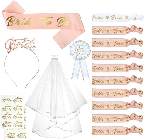 Naler Conjunto De 16 Accesorios Para Despedida De Soltera Fiesta De Boda Para Mujer Amazon