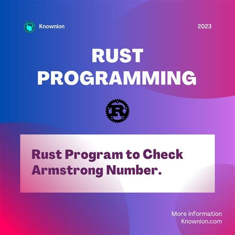 rust program to check armstrong number r knownion