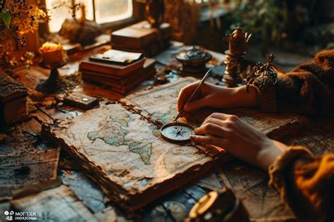 Premium Ai Image Hands Crafting A Personalized Travel Journal