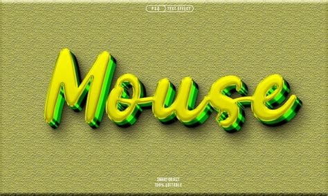 Premium Psd Free Psd Mouse Text Style Effect