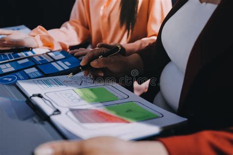 Young Asian Business Creative Team Work Together Mobile Application Software Design Project