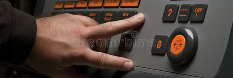 Hand Demonstrating Precise Operation Of Cnc Machine Control Panel For