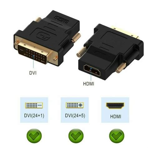 DVI Male To HDMI Female Adaptor Adapter Pin DVI D Connector Plug Lazada PH