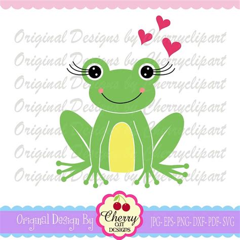 Frog Svg Long Lashes Frog Svg Frog With Hearts Svg Silhouet Inspire Uplift