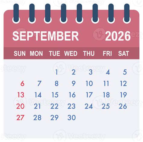 Septiembre 2026 Calendario Planificador Mostrando Fechas Y Horarios