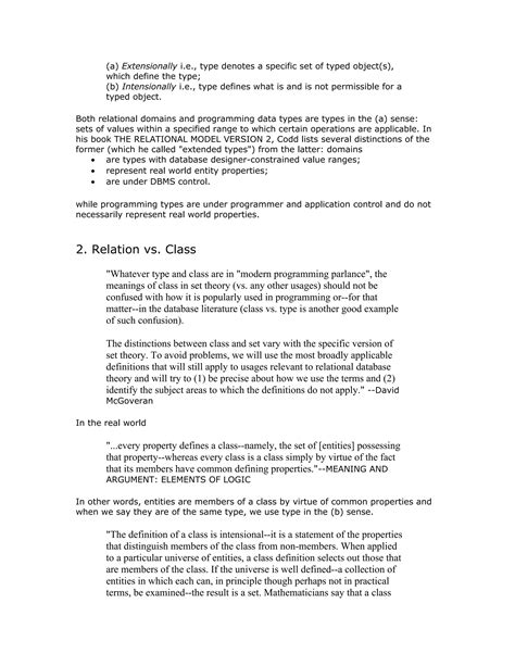 Domain Vs Data Type Class Vs Relation Pdf